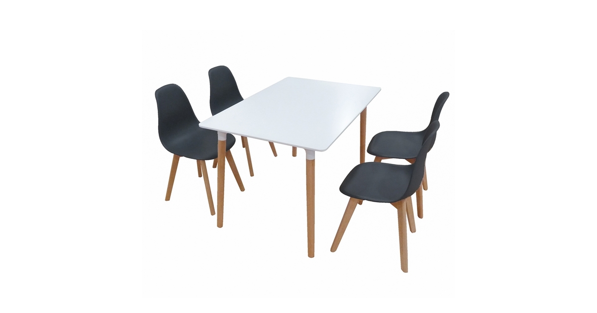 Σετ Τραπεζαρίας Loft Plus Black 5τμχ | Sioutis HomeCare
