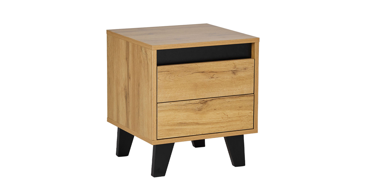 ARABICA ΚΟΜΟΔΙΝΟ 2ΣΥΡΤΑΡΙΑ SONOMA ΜΑΥΡΟ 40x38x45 | Sioutis HomeCare